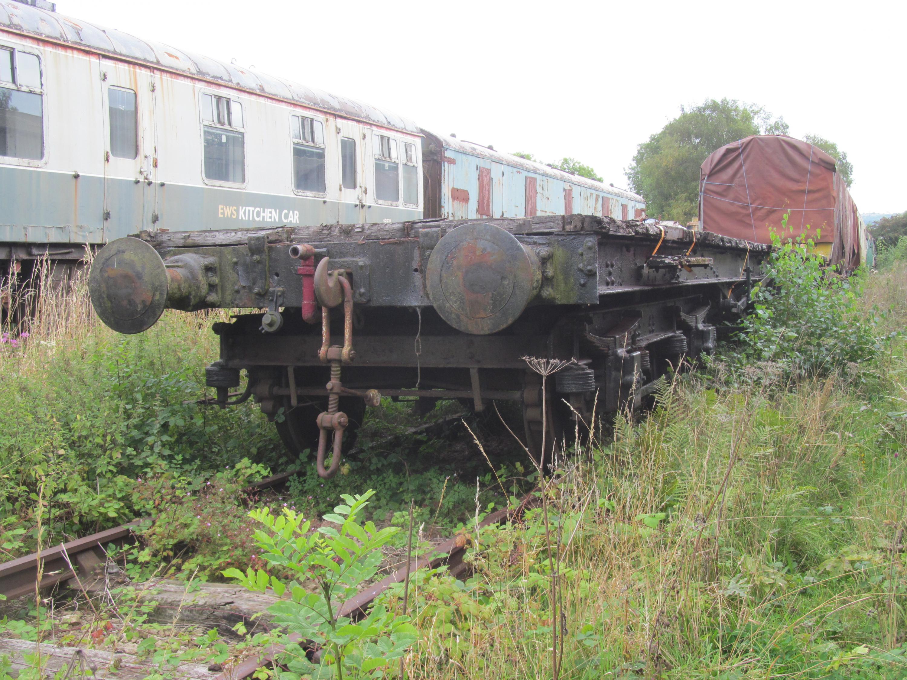 LMS 15509 Corridor Composite, then replica Buffet Car, now underframe ...